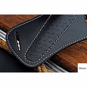 Ottoza Leather Knife Sheaths for Fixed Blade Knives, RIGHT HAND CROSS DRAW Knife Sheath, Leather Knife Sheath for Belt, Leather Knife Holster Belt Knife Holder, Pancake Knife Sheath for Belt No:336