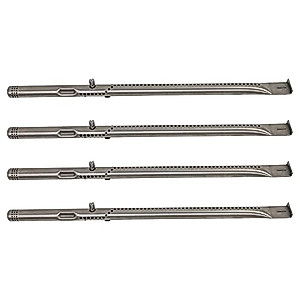 UpStart Components 4-Pack BBQ Gas Grill Tube Burner Replacement Parts for Charbroil 463672216 - Compatible Barbeque Stainless Steel Pipe Burners