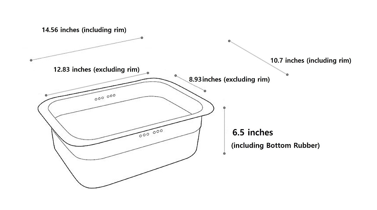 Incoc Stainless Steel Basin Bucket - Large & Durable