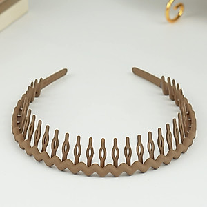 Xiaocao8 5 PCS Non Slip Teeth Headband Candy Color Plastic Girls Headbands for Kids Fashion Girl Hair Accessories (Candy Color 1)