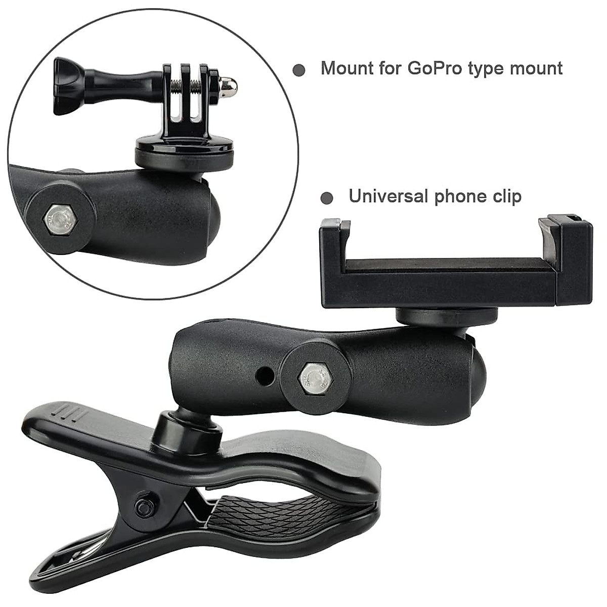POWRIG Guitar Phone Holder Mount, Action Camera Mount for Guitar
