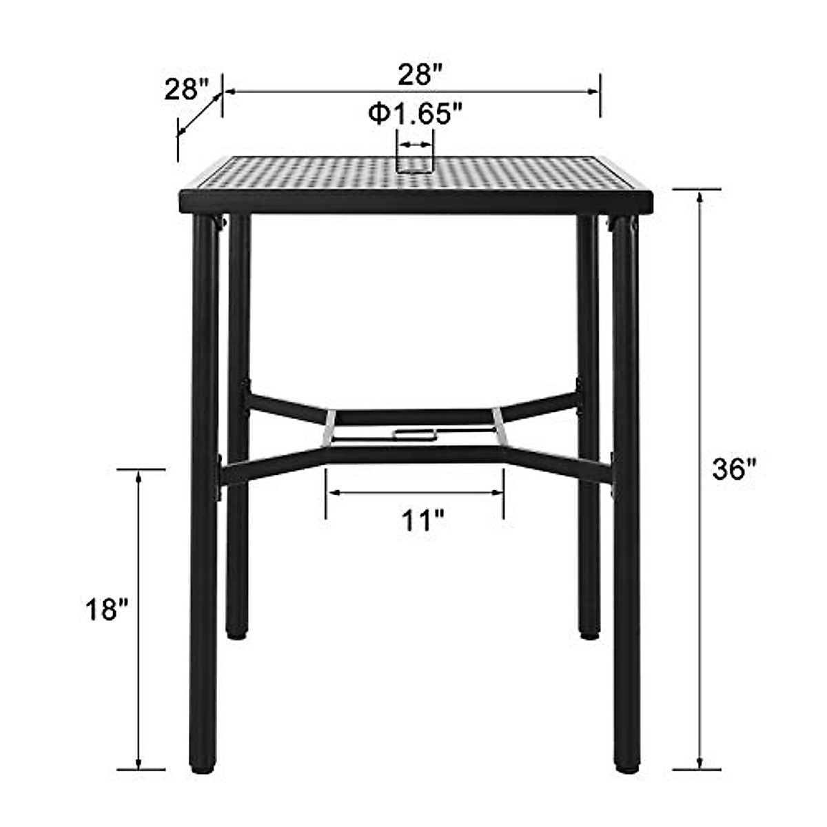 Nuu Garden 3 Piece Swivel Patio Bar Set, High Iron Outdoor Furniture Set Wide Outdoor Bar Stools, Bar Height Chairs with Seat Cushion and Armrest for Garden, Backyard, Patio and Poolside, Red