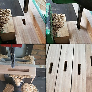 SagaSave 6.4mm Square Hole Drill Bit Opener, 1/4" High-Carbon Steel Hollow Chisel Mortise Power Tool for Woodworking,1PCS