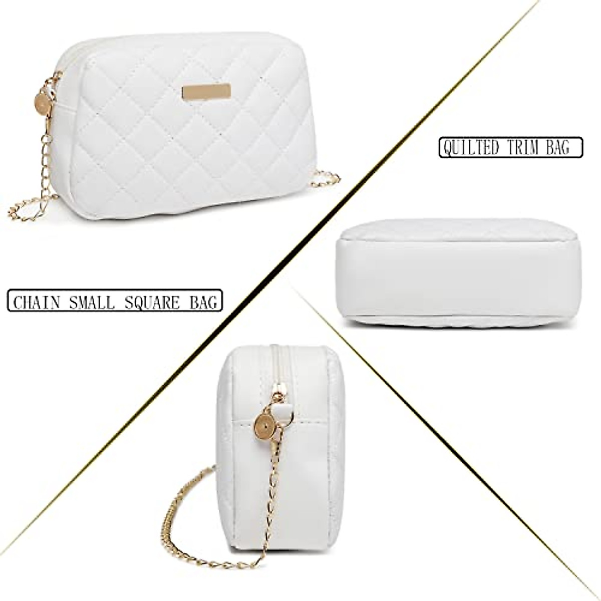 EIMAQ Shoulder Bags Messenger Tote Bag leather Handbag Crossbody Bags Crossover For Women Purses with Strap Stylish Clutch Purse for Women (white)