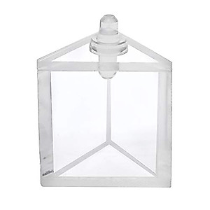 Hollow Acrylic Prism & Stopper, 1.5 Inch - Great for Studying Snell's Law of Refraction - Eisco Labs