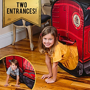 Harry Potter Hogwarts Express Pop Up Tent – Easy to Setup Playhouse for Kids | Red Train Toy with Two Entrances – Sunny Days Entertainment