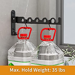 Danpoo Wall Mounted Drying Rack Clothing Foldable, Laundry Drying Rack Collapsible, Folding Clothes Hanger Holder, Matte Black(one Pack)