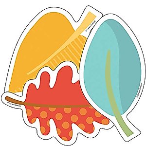 Carson Dellosa Colorful Leaves Cutouts, 36 Fall Cutouts for Bulletin Board and Classroom Décor, Multi-Color Leaf Classroom Cut-Outs, Seasonal Cutouts for Classroom Fall Bulletin Board Decorations