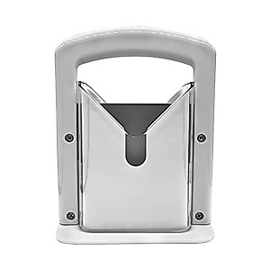 CZBCQ Bagel Slicer, Bagel Cutter,Home Bread Slicer with Cutlery, Kitchen Bread Slicing Gadget, Stainless Steel, White, 17.5x9.5x22.5cm