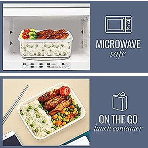 MADSOUKY Food Storage Containers Set Airtight Meal Prep Container Large Capacity Lunch Box with Lids BPA Free Leak Proof 24 Pieces