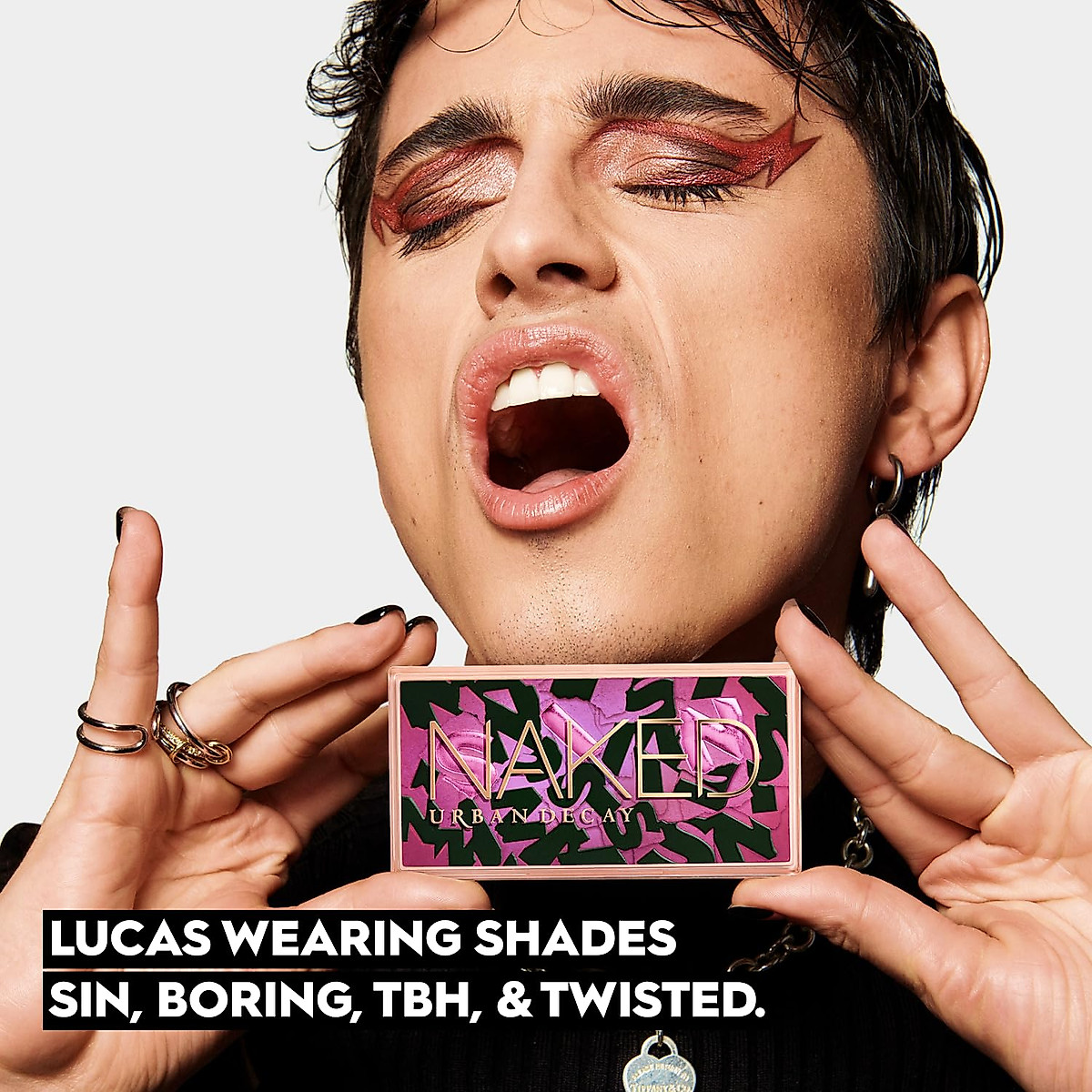 Urban Decay Naked Sin Mini Eyeshadow Palette - 6 Blush-Toned Neutral Shades - Richly Pigmented & Ultra Blendable Mattes and High-Shine Shimmers - Up to 12 Hour Wear - Perfect for Travel