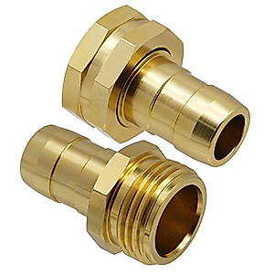 Triumpeek Garden Hose Repair Connector with Clamps, Set of 3 Aluminum Water Hose End Replacement Fit for 3/4" and 5/8" Garden Hose Fittings