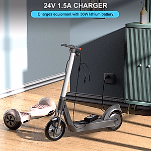 24V 1.5A 36W Electric Scooter E100 E200 E300 Battery New Upgrade 3-Interface Charger Inline for Razor E100 E200 E300 E125 E150 E500 E175 PR200,MX350 E225S E325S, Pocket Mod, Sports Mod, and Dirt Quad