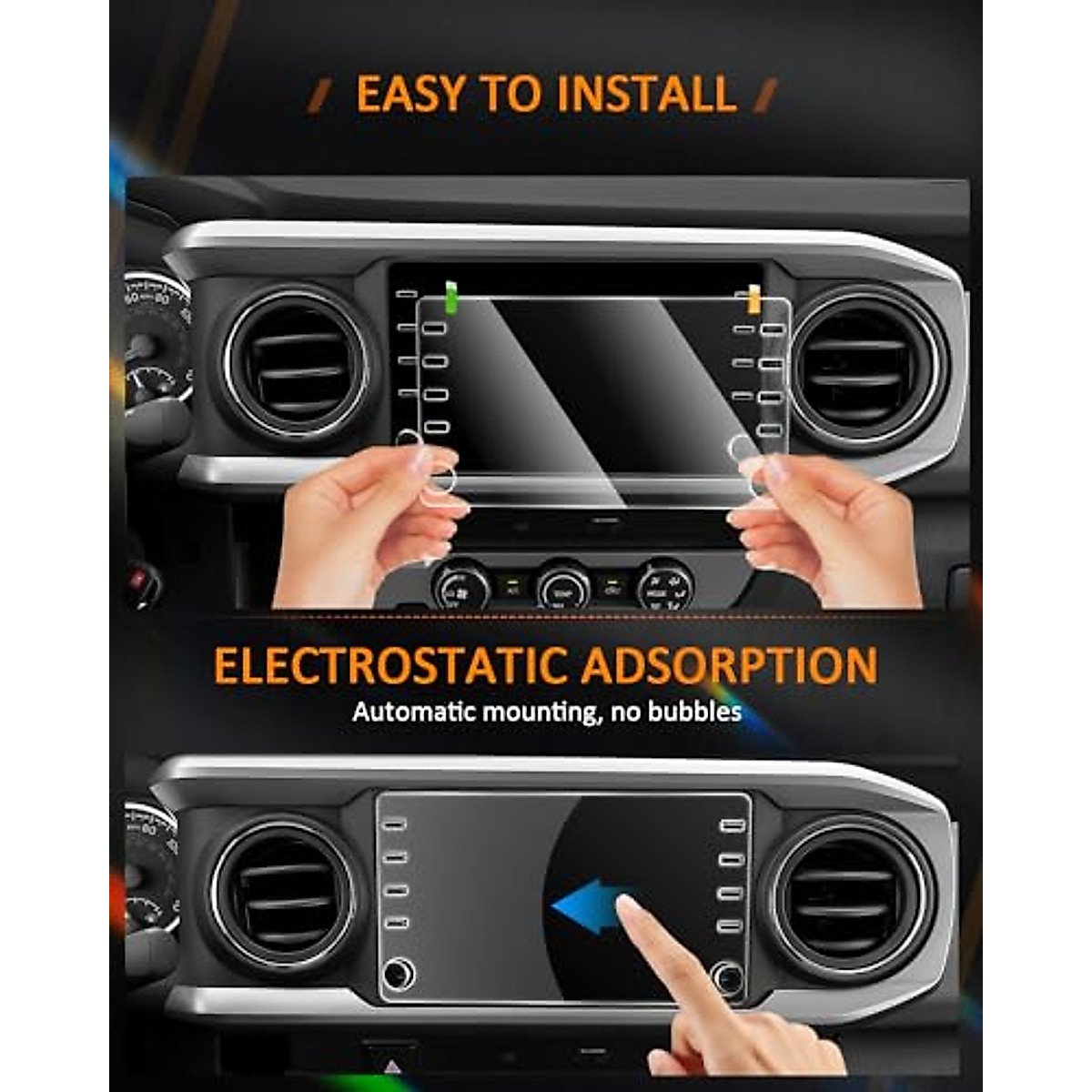 CDEFG for 2020 2021 2022 2023 Toyota Tacoma Screen Protector Tacoma Accessories SR5 TRD Sport Off-Road Trail Special Edition Limited 8" Tempered Glass