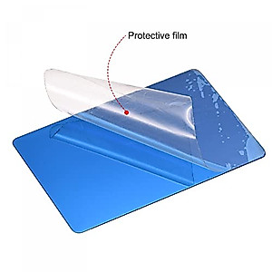 uxcell Blank Metal Card 66mm x 45mm x 0.4mm 201 Stainless Steel Plate Polishing Navy Blue 10 Pcs