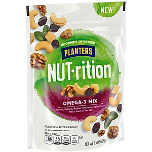 Planters NUTrition Omega 3 Snack Nuts Mix (5.5 oz Bag)