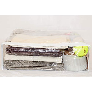 Clear Vinyl Zippered Storage Bags 20 x 23 x 6 Inch 10-Pack