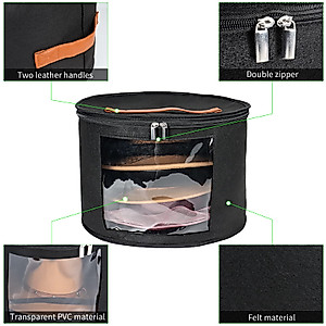 Hat Boxes for Women Storage Hat Box Travel Case Foldable Hat Storage Box with Lids Hat Organizer Cowboy Hat Holder Hat Storage for Various Types of Hats Toys,Black