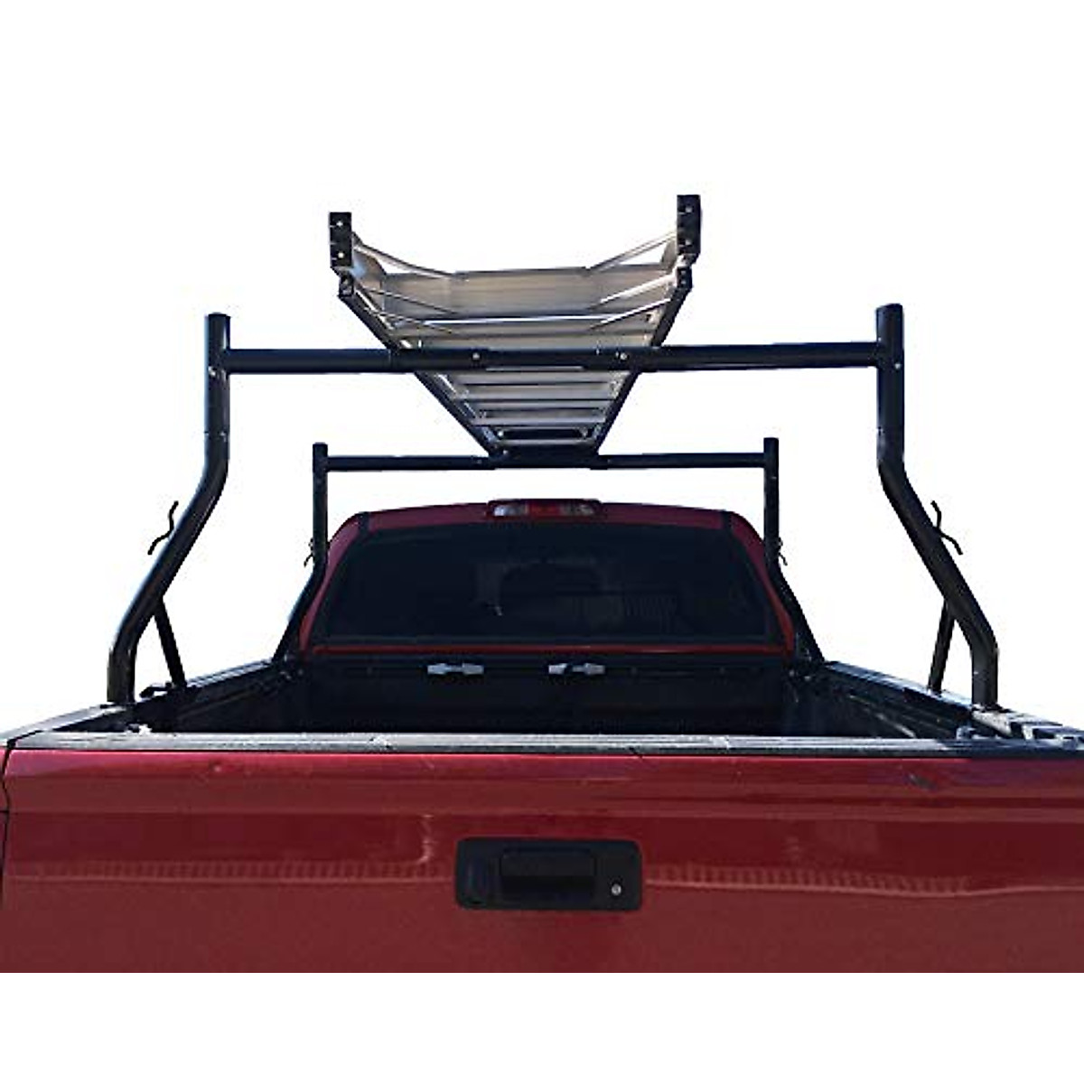 TMS 800 LB Adjustable Fit 2 Bars Utility Ladder Truck Pick up Rack Kayak Contractor Lumber Utility (US Patent NO.D722,007)