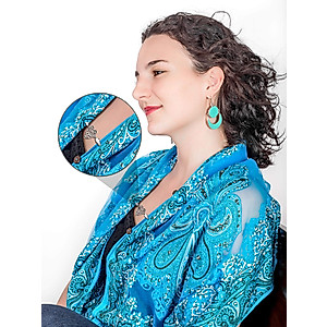 Jetec 12 Pcs Dress Back Clip Vintage Shirt Cinch Clips Sweater Cardigan Shawl Clips for Women Girls Brooch Clips(Retro Style)