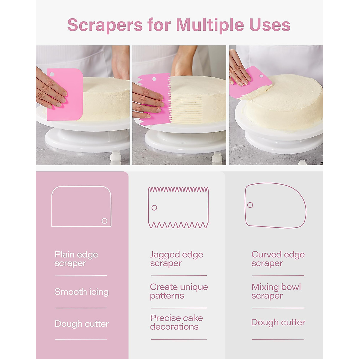 Kootek 32-Piece Piping Bags and Tips Set with 24 Icing Piping Tips, 2 Reusable Pastry Bags 12 Inch, Reusable Piping Icing Bags and Tips, Cake Decorating Kit for Frosting Cookie, Cupcake