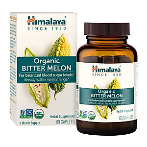 Himalaya Organic Bitter Melon for Glucose Metabolism, 660 mg, 60 Caplets, 1 Month Supply