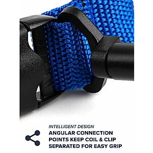 Rogue Endeavor Large, Heavy Duty Stainless Steel Game Clip Fish Stringer System + Stainless Core Coiled Lanyard. Designed for Kayak Fishing & Spearfishing. All Fish Species (Heavy Duty - Blue)