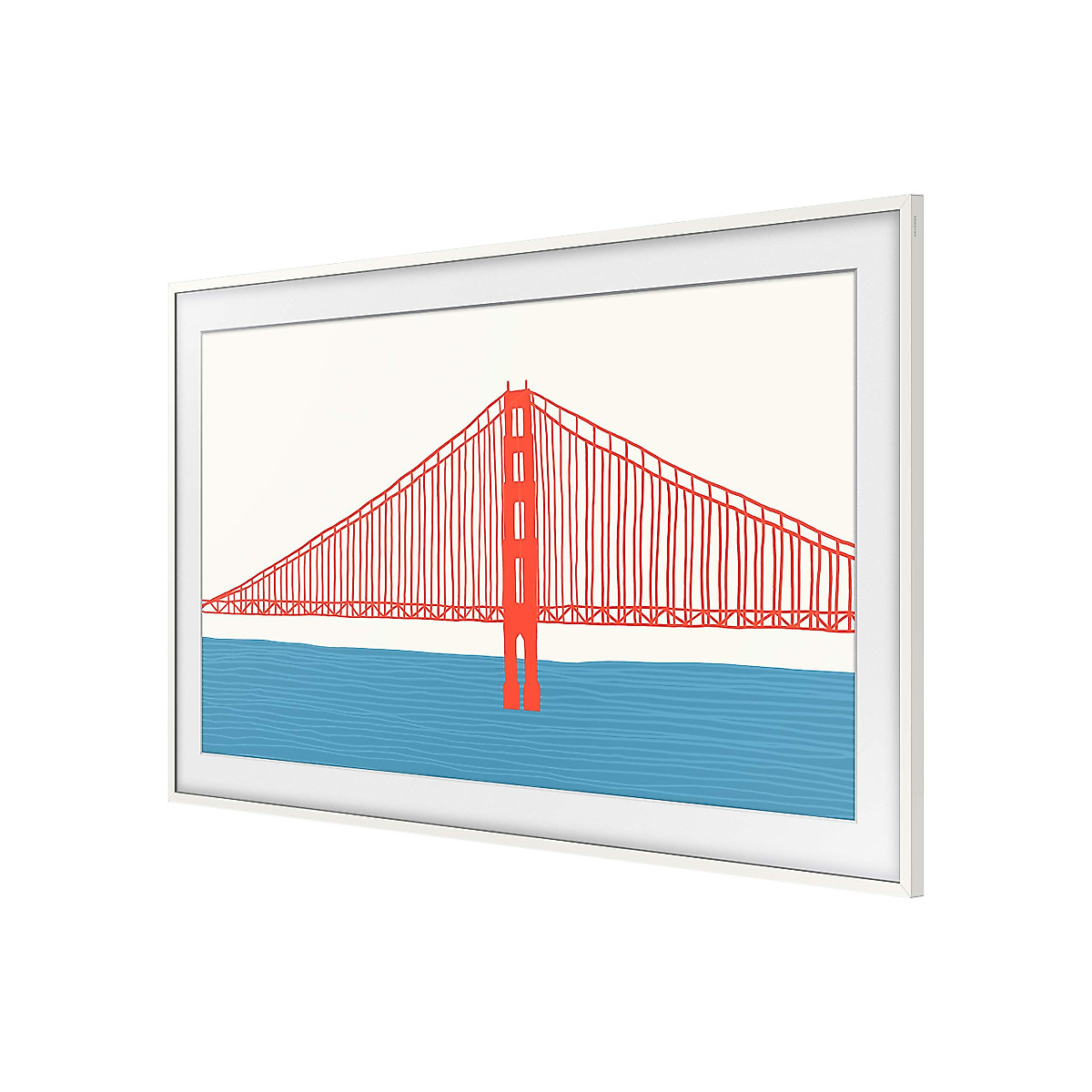 SAMSUNG 55-inch The Frame Customizable Bezel Modern White (VG-SCFA55WTBZA, 2021 Model)