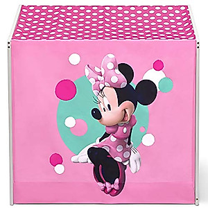 Disney Minnie Mouse Indoor Playhouse with Fabric Tent for Boys and Girls by Delta Children, Great Sleep or Play Area for Kids - Fits Toddler Bed - Greenguard Gold Certified