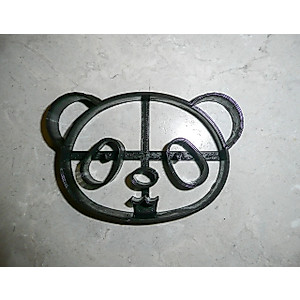 PANDA BEAR FACE BAMBOO EATING ANIMAL DETAILED COOKIE CUTTER MADE IN USA PR288