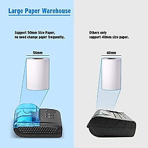 MUNBYN 58mm Bluetooth Receipt Printer, Mobile Wireless Receipt Printer Large Paper Warehouse BT 4.0 Thermal Printer, Portable 58mm Personal Bill POS Receipt Printer, for Android Windows, Do not Square