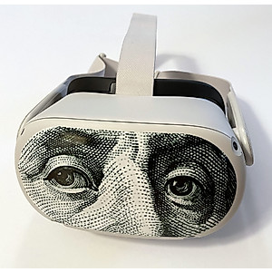 Ben Franklin Decal for Quest 2 VR Headset - Meta/Oculus - Glossy Vinyl Sticker