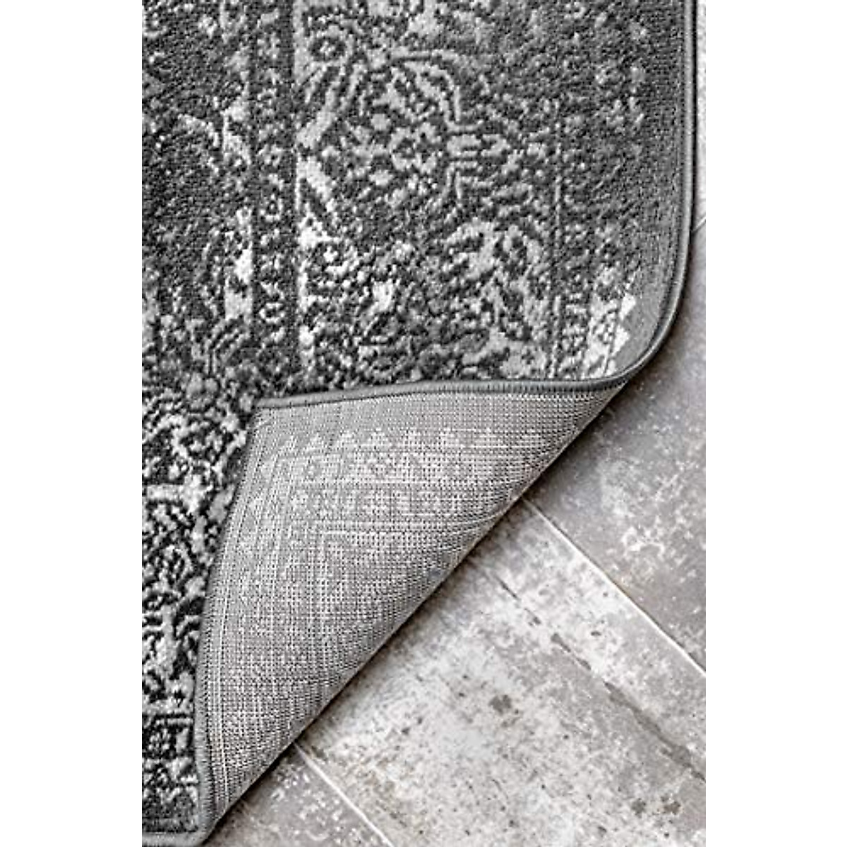 nuLOOM Delores Persian Area Rug, 4' x 6', Dark Grey