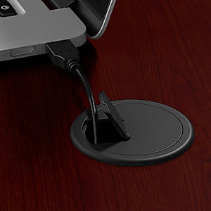 Bush Furniture Cabot 60W 3 Position L Shaped Sit to Stand Desk, Harvest Cherry (CAB043HVC)