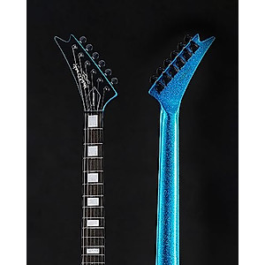 WestCreek CERBERUS Solid Body Electric Guitar, V Heavy Metal Guitar, Right Handed, Rounded End Frets, Bone Nut, Rosewood Fretboard, Mahogany Body