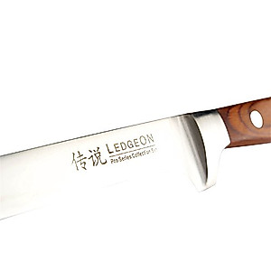 LedgeON 6" Professional Boning Knife - Pro Series - High Carbon Stainless Steel Blade - Wood Handle