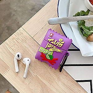 koytooy for AirPod 2nd/1st Case, Cute Unique Takis Candy Cartoon Fashion Design Airpod Protective Cover, Suitable for Girls and Boys AirPods 1/2 tective Cover Accessory Keychain. (Takis)