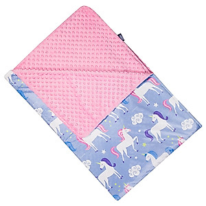 Wildkin Plush Throw Blanket for Boys and Girls, Perfect for Cozy Cuddles and Travel Blanket for Kids, Super Soft and Breathable Plush Blankets, Measures 60 X 40 Inches (Unicorn)