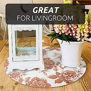 FIFTY FEET 12X120 Inch Shelf Liner for Kitchen Cabinets, PVC Drawer Liner for Dresser Non-Slip Bathroom, Non-Adhesive Cabinet Liner Washable (Red Flower)(1 Roll)