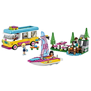 LEGO Friends Forest Camper Van and Sailboat 41681 Building Kit; Forest Toy; New 2021 (487 Pieces)