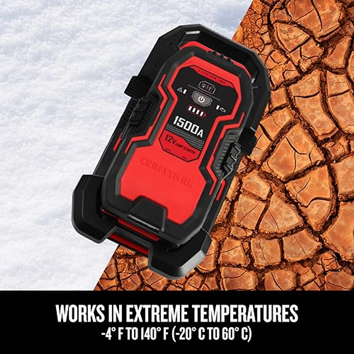 CRAFTSMAN 3-in-1 Lithium Jump Starter and Portable Power Pack, CMXCESM264 1500 Peak Amps, 12 Volts, 8.0L Gas, 4.5L Diesel Engines, for Motorcycles, Cars, SUV, Truck, and Boat Batteries