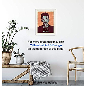Frank Sinatra 8x10 Poster, Upcycled Dictionary Art Photo, Pop Art Home Decor - Modern Wall Art Print - Unique Contemporary Room Decorations for Living Room, Bedroom - Gift for Ole Blue Eyes Fans