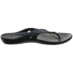 Crocs womens Kadee Ii Flip Flop, Black, 10 US