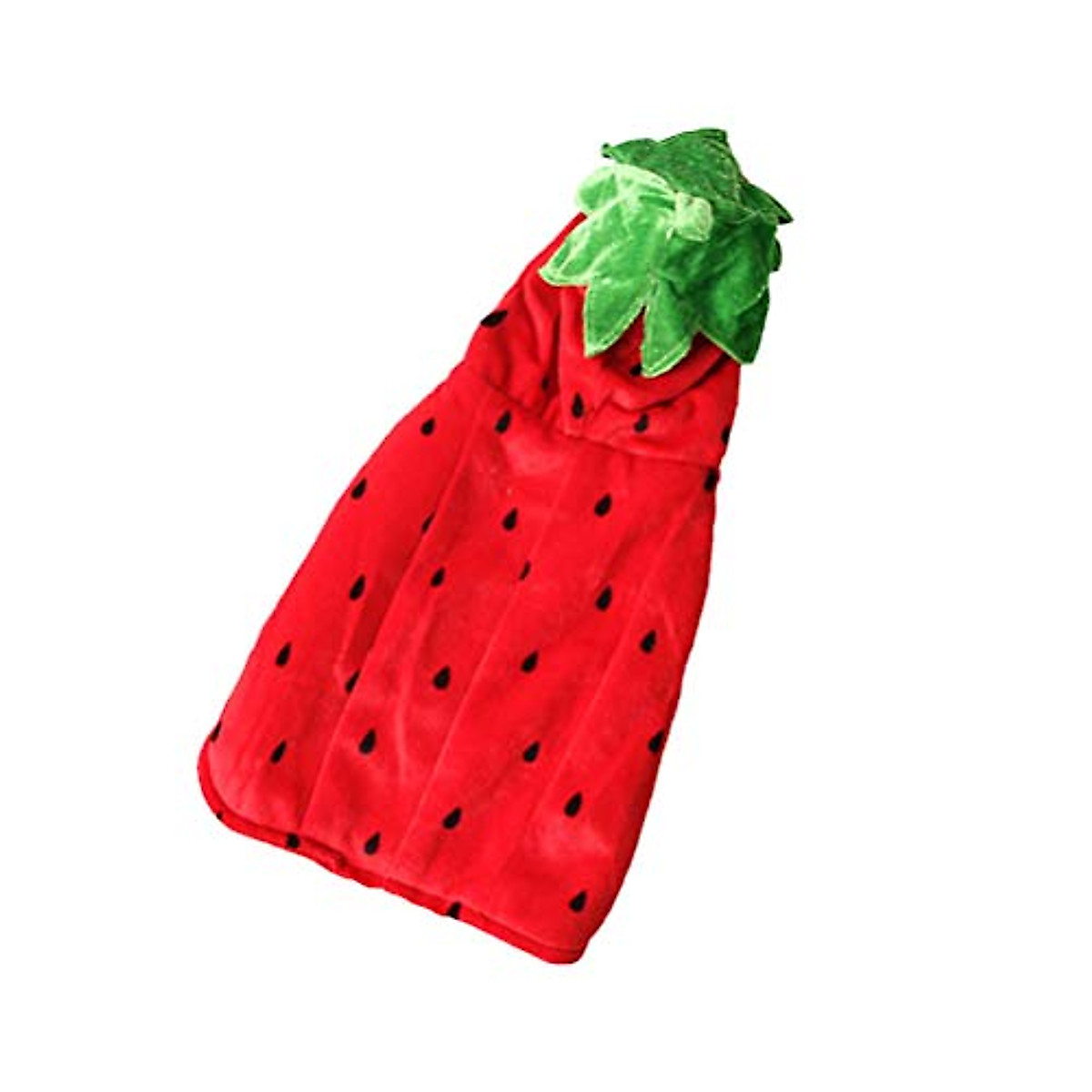 POPETPOP Cat Clothes - Strawberry Pet Halloween Costume Pet Apparel Puppy Kitten Strawberry Hooded Clothes Christmas New Year Birthday Party Daily Wear Dress Up