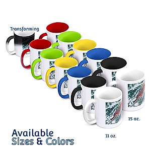 3dRose mug_203899_5 "Print Of The Hebrew Alphabet" Ceramic Mug, Red, 11 oz