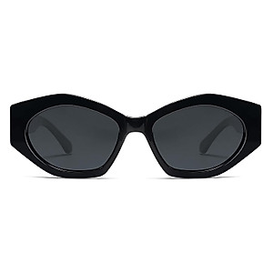 SOJOS Trendy Hexagonal Polarized Sunglasses for Womens Mens,Retro Polygon Shades Designer Inspired UV400 Sun Glasses SJ2307