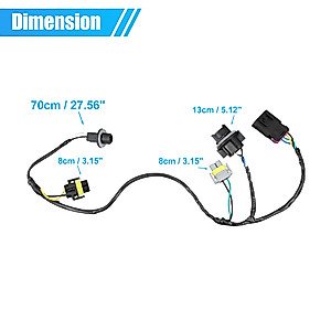 X AUTOHAUX 15930264 Headlight Wiring Harness Headlamp Socket Connector Wire for Chevrolet Malibu 2008 2009 2020 2021 2012 Headlamp Wire Harness Connector 645-539
