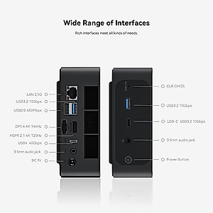 Beelink SER6 Mini Desktop PC with AMD Ryzen 9 6900HX 8C/16T, 16GB DDR5 500GB NVMe M.2 SSD, Triple Display Output, WiFi 6, 2.5G RJ45, Bluetooth 5.2 W-11 Gaming Mini Computer
