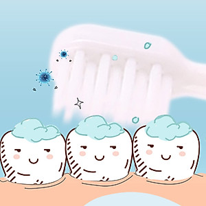 lamphle Baby Toothbrush Penguin Toothbrush Cute Toddler Toothbrush Food Grade Infant Toothbrush Teeth Protect Baby Toothbrush 12 Months and Up Blue