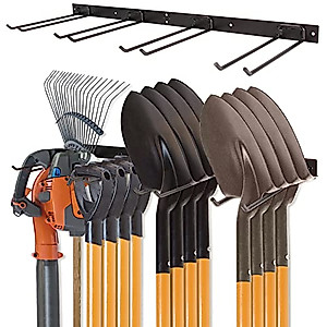 TIPSYTREE Garage Tool Organizer Wall Mount Yard Tool Organizer for Garage,2pcs Tool Storage Rack Garden Tool Hanger Max Load 400lbs for Garage, Garden and Yard